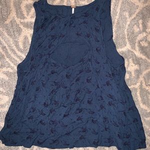 Free People | Tops | Free People Blue Open Shirt | Poshmark